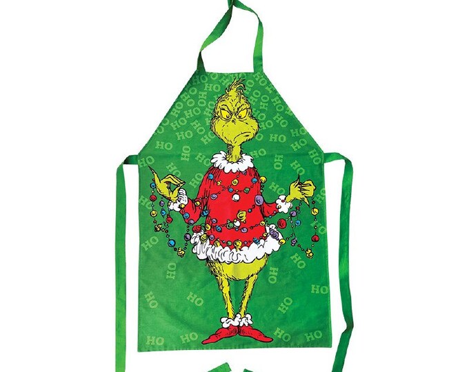 The Grinch Apron Fabric Panel, Kona Fabrics, Kit to Sew, Cotton - Etsy