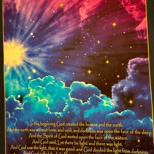 Genesis Cotton Fabric Panel “in the Beginning” Cindy Sepp for Quilting ...