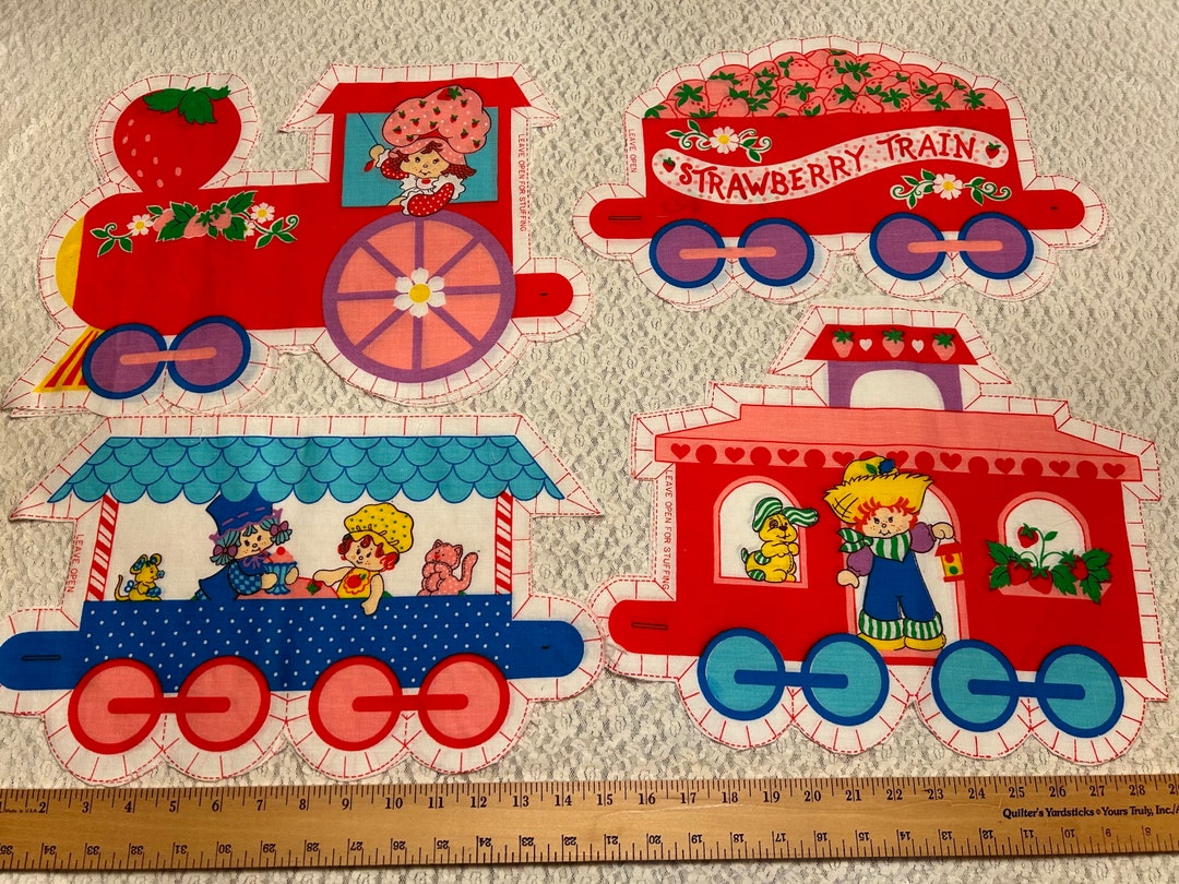 Vintage Strawberry Shortcake Train /pillow Fabric Panel, Cut and Sew ...