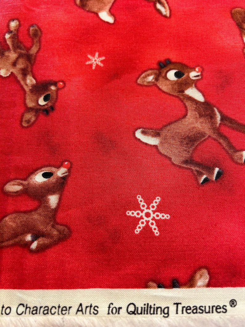 Rudolph the Red Nosed Reindeer Christmas Fabric, Quilting Treasures, 35 ...