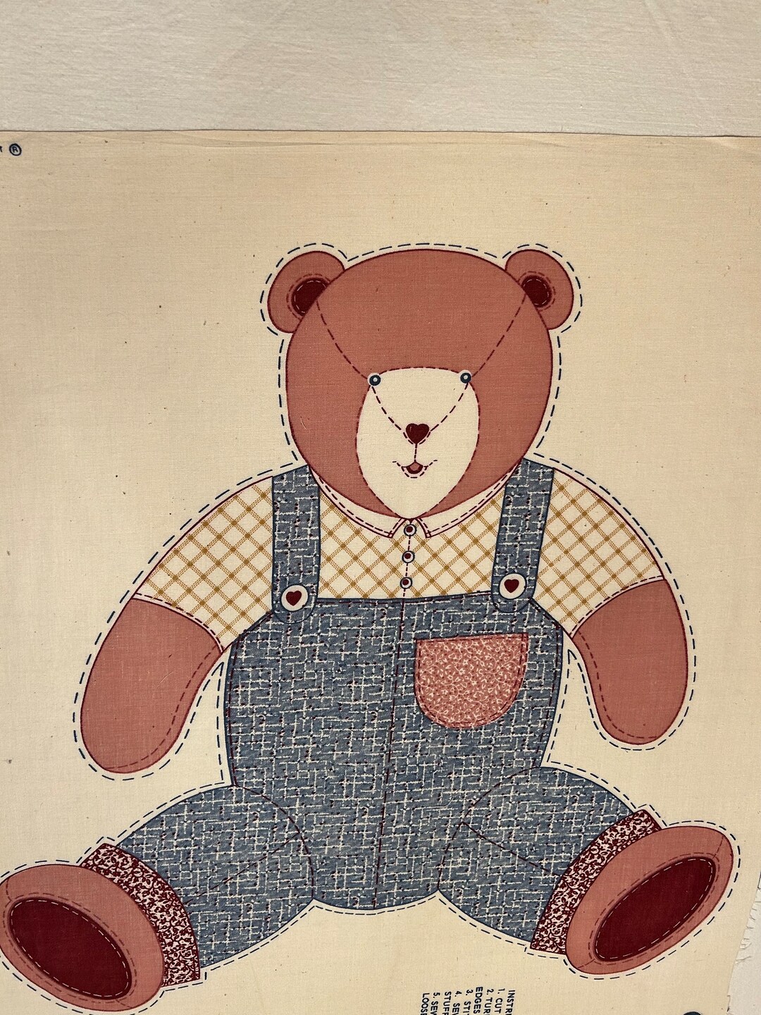 Vintage Teddy Bear "country Classics Patchwork Bear" by Ameritex ...