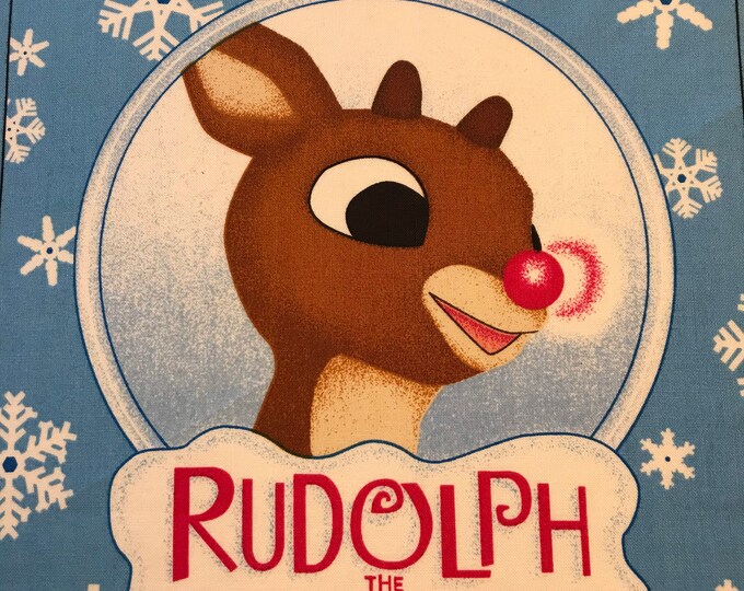 Rudolph the Red Nosed Reindeer Fabric Book Panel by VIP Cranston ...