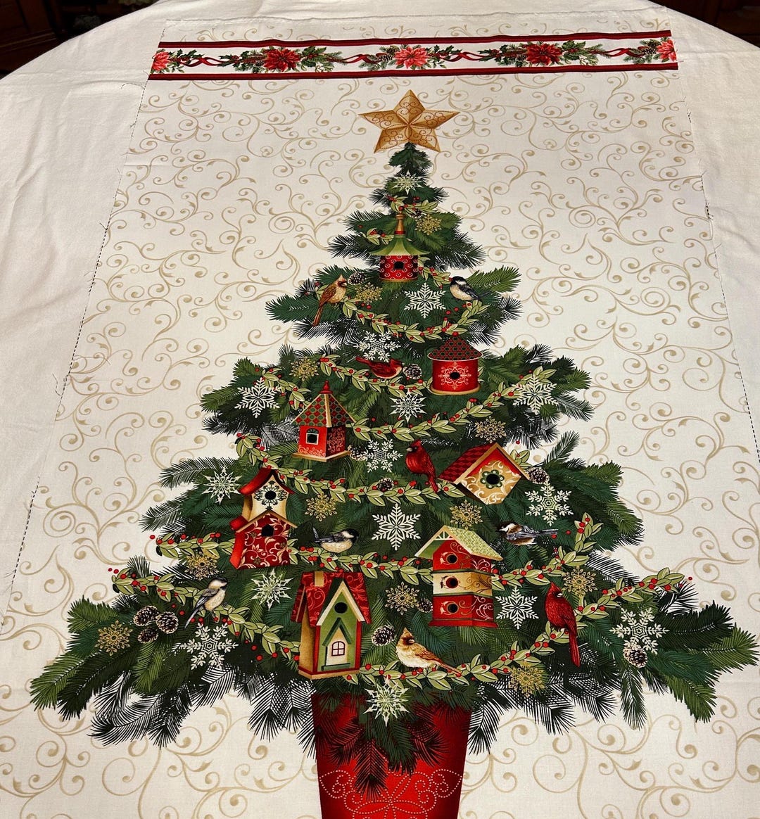 Christmas Tree Fabric Panel "tis the Season" Art Loft for Studio E ...