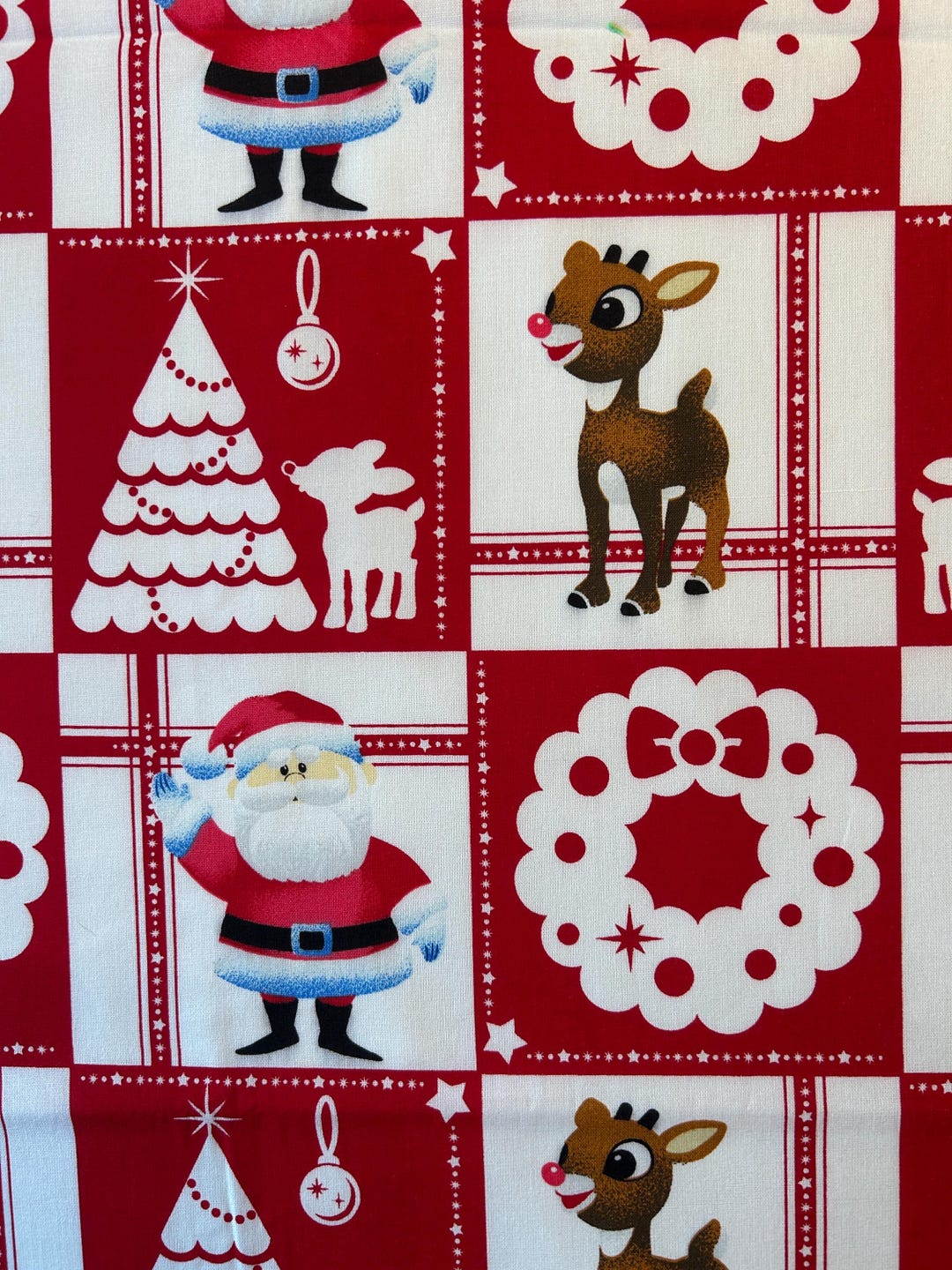 Rudolph the Red Nosed Reindeer Christmas Fabric by VIP Cranston Fabrics ...