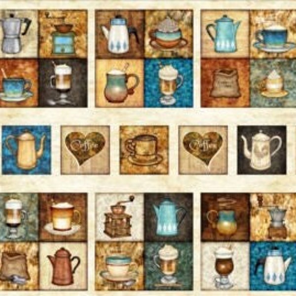 Coffee Patch Fabric - Etsy