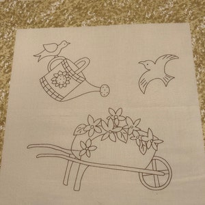 Fabric Panel, MY STITCHERY GARDEN by Renee Fallon for Northcott, Twelve ...