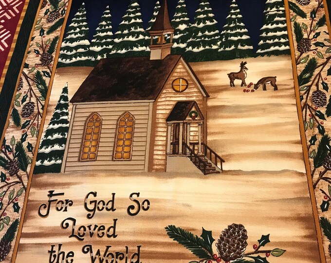 Fabric Panel “chapel in the Pines” by Deb Strain for Moda Fabrics ...