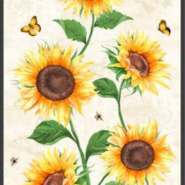 Sunflower Fabric Panel - Etsy
