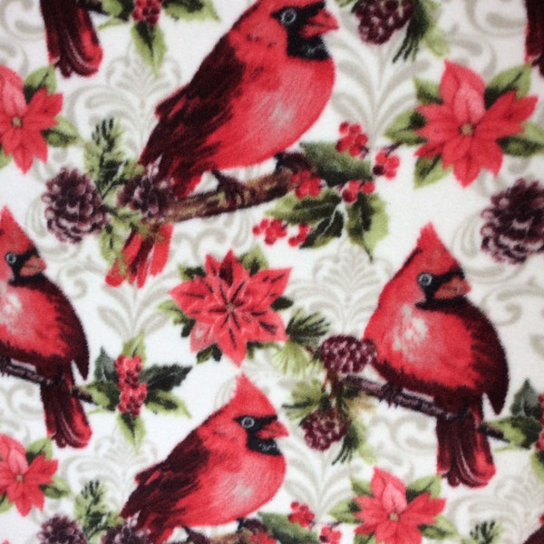 Cardinal Fleece Fabric - Etsy