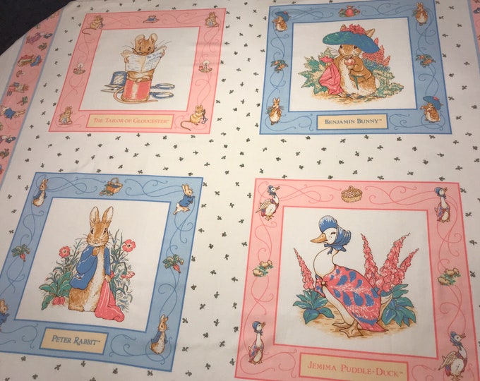 Beatrix Potter's Peter Rabbit Fabric Book Panel, Counting, Cut and Sew ...