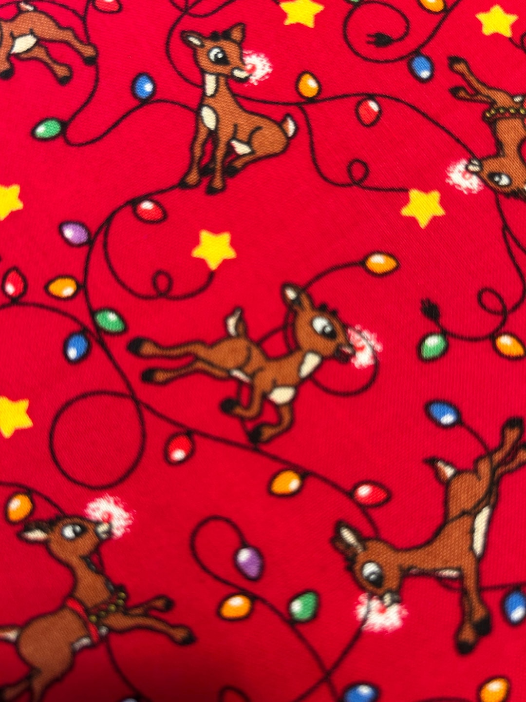 Rudolph the Red Nosed Reindeer Christmas Fabric by VIP Cranston Fabrics ...