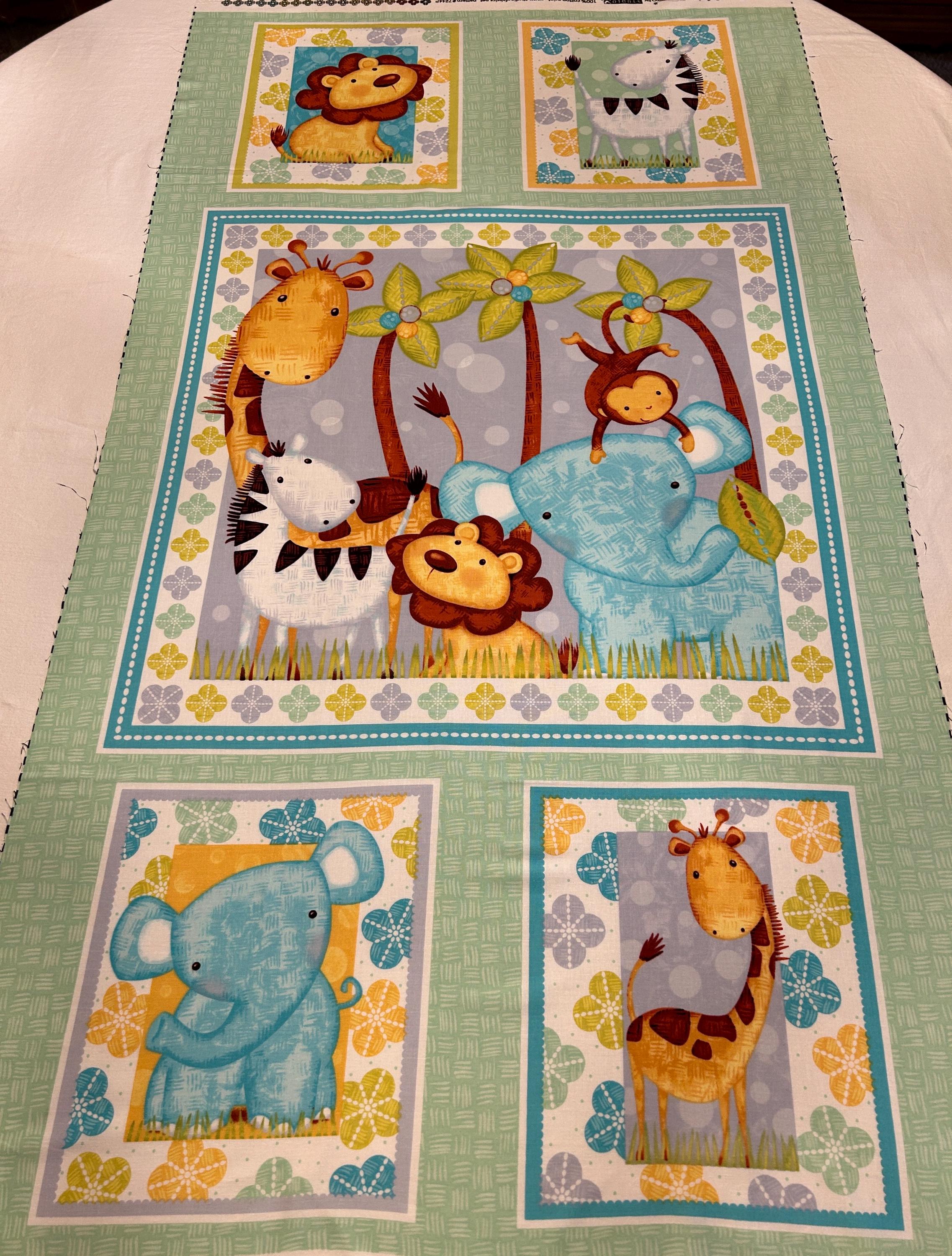 SWEET SAFARI Baby / Child Quilt Fabric Panel by Victoria Hutto, Studio ...