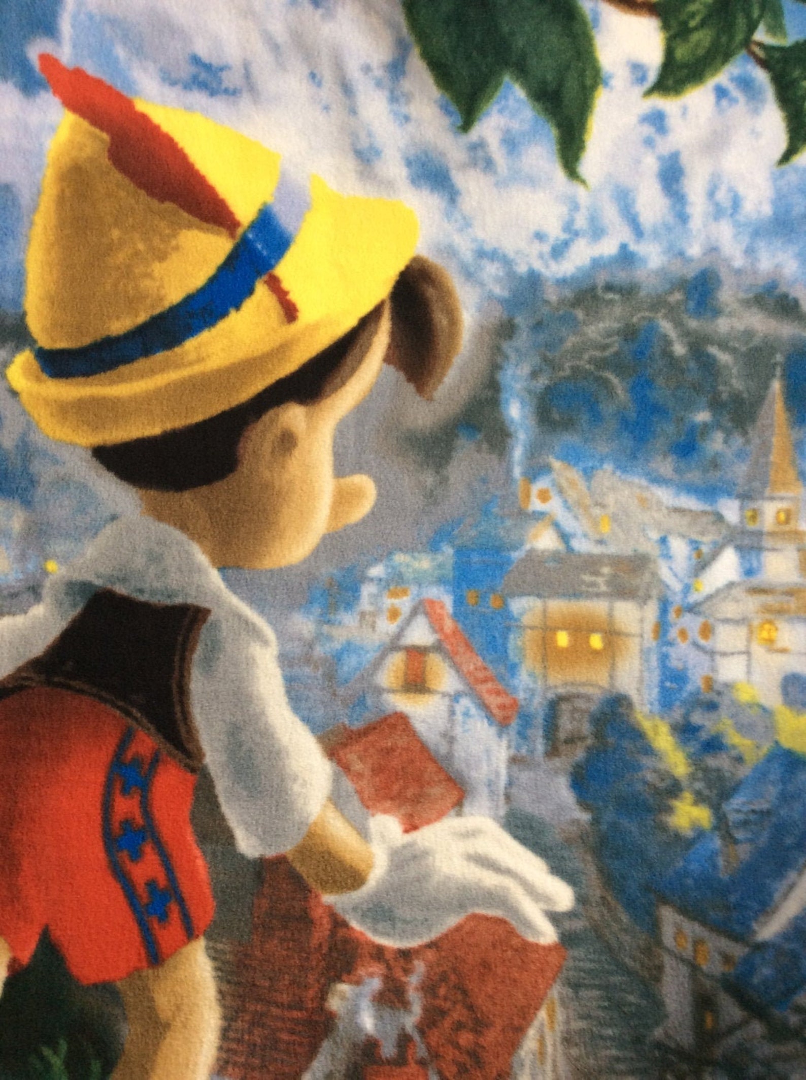 Disney Pinocchio Fleece Blanket Thomas Kincade Design New - Etsy