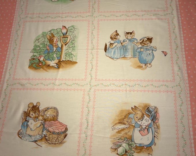 Peter Rabbit Beatrix Potter Fabric Panel by Frederick Warne and Co ...