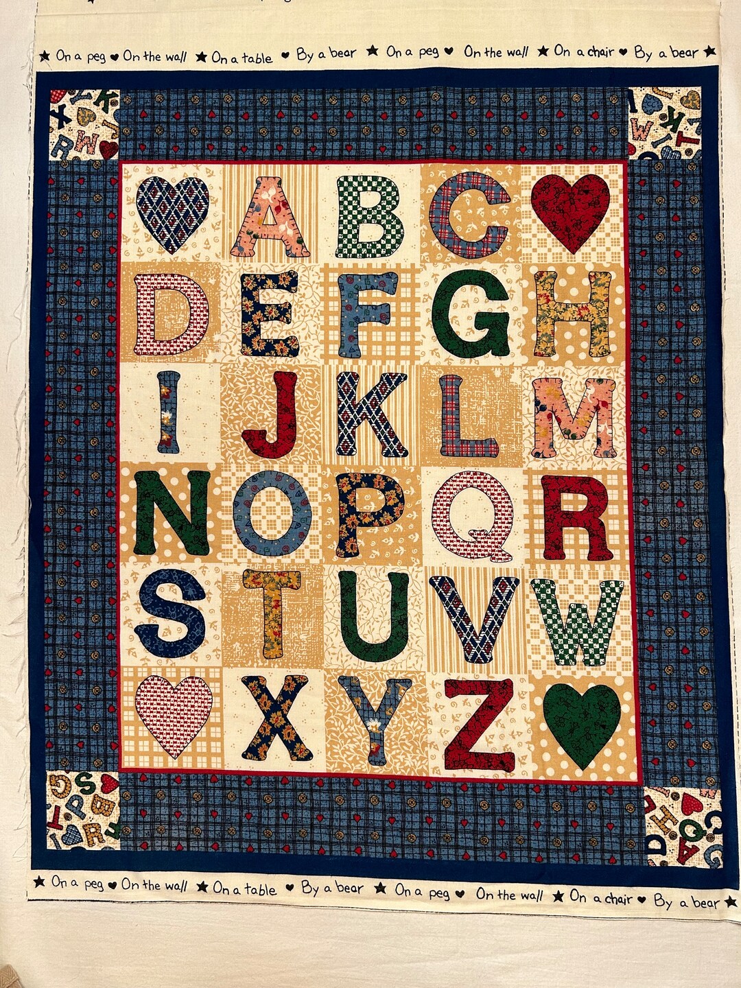 Vintage Little Quilts, Abcs Alphabet Fabric Panel by Fabri-quilt to Sew ...