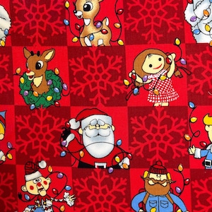 Rudolph the Red Nosed Reindeer Christmas Fabric by VIP Cranston Fabrics ...
