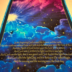 Genesis Cotton Fabric Panel “in the Beginning” Cindy Sepp for Quilting ...