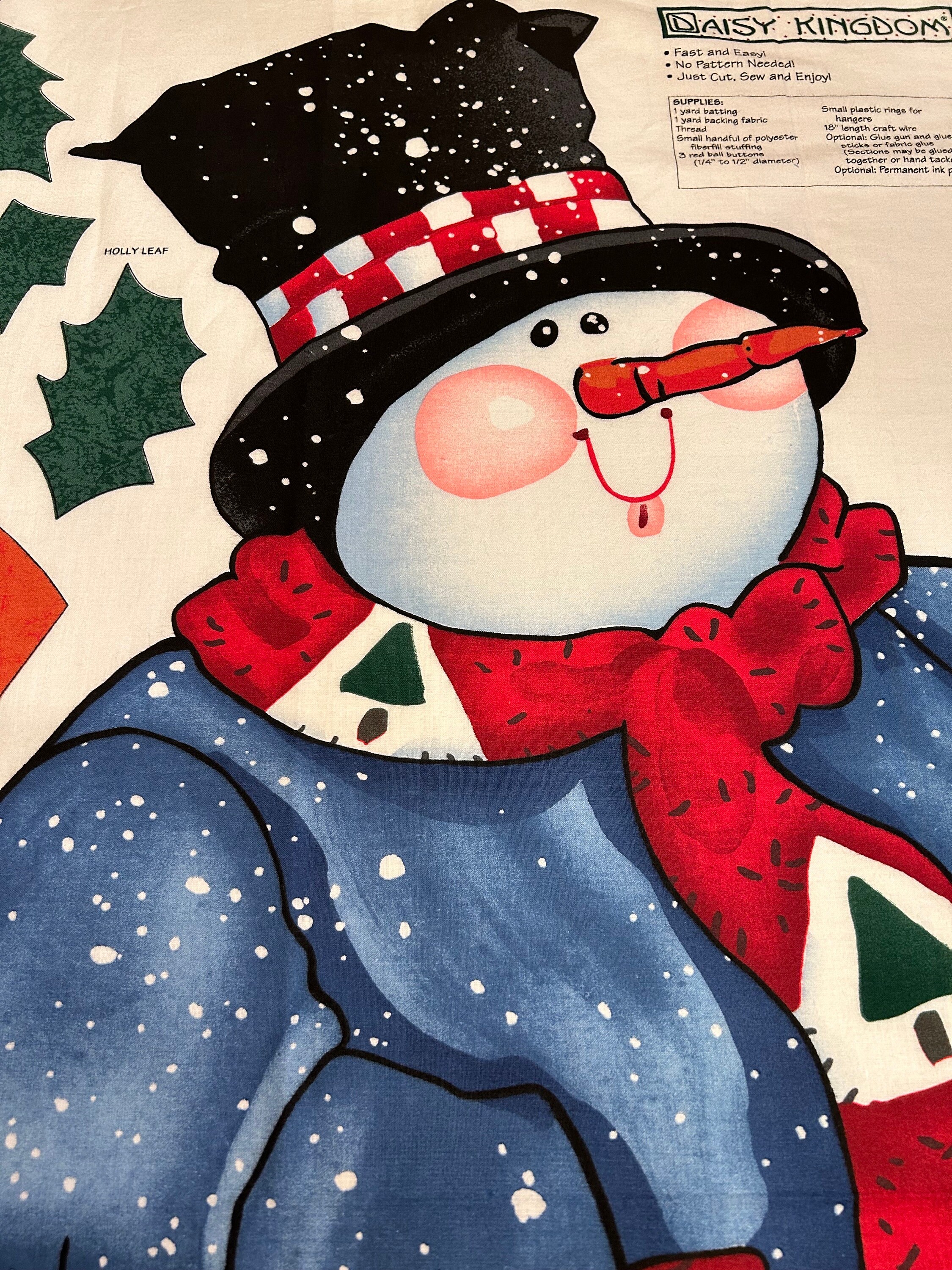 Daisy Kingdom SNOWMAN DOOR PANEL Cut & Sew Fabric Panel by Sandi Gore ...