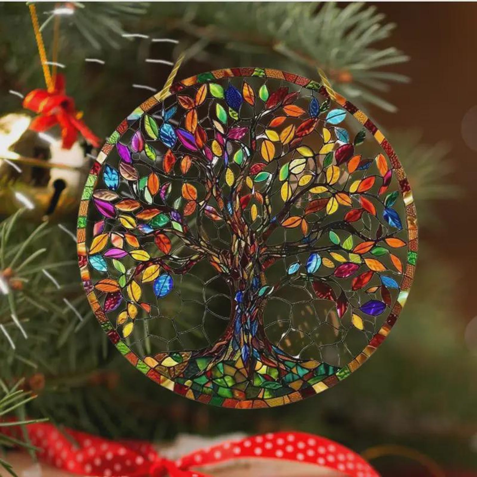 2D Round Stained Glass Sun Catcher - Etsy