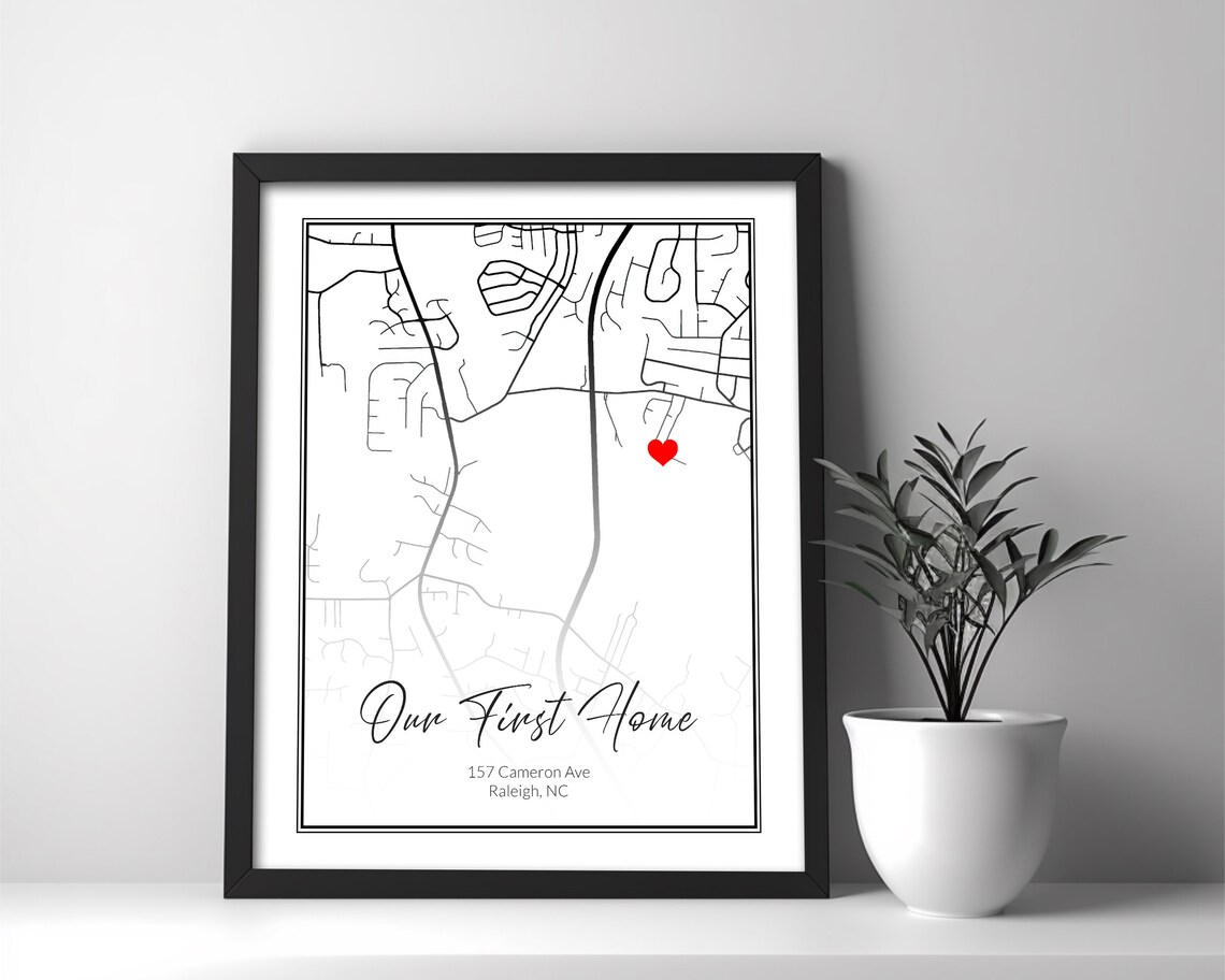 Where We Met Map, Personalized Couples Gift, Custom Map, Boyfriend Gift ...