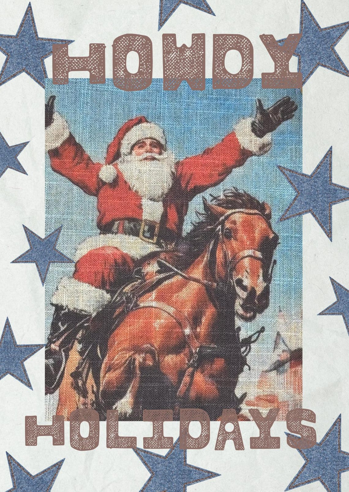 Howdy Holidays Invitation- Editable Canva Template - Etsy