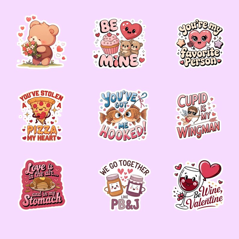 150+ Valentines Day PNG Bundle, Valentine Stickers Mega Bundle Png ...