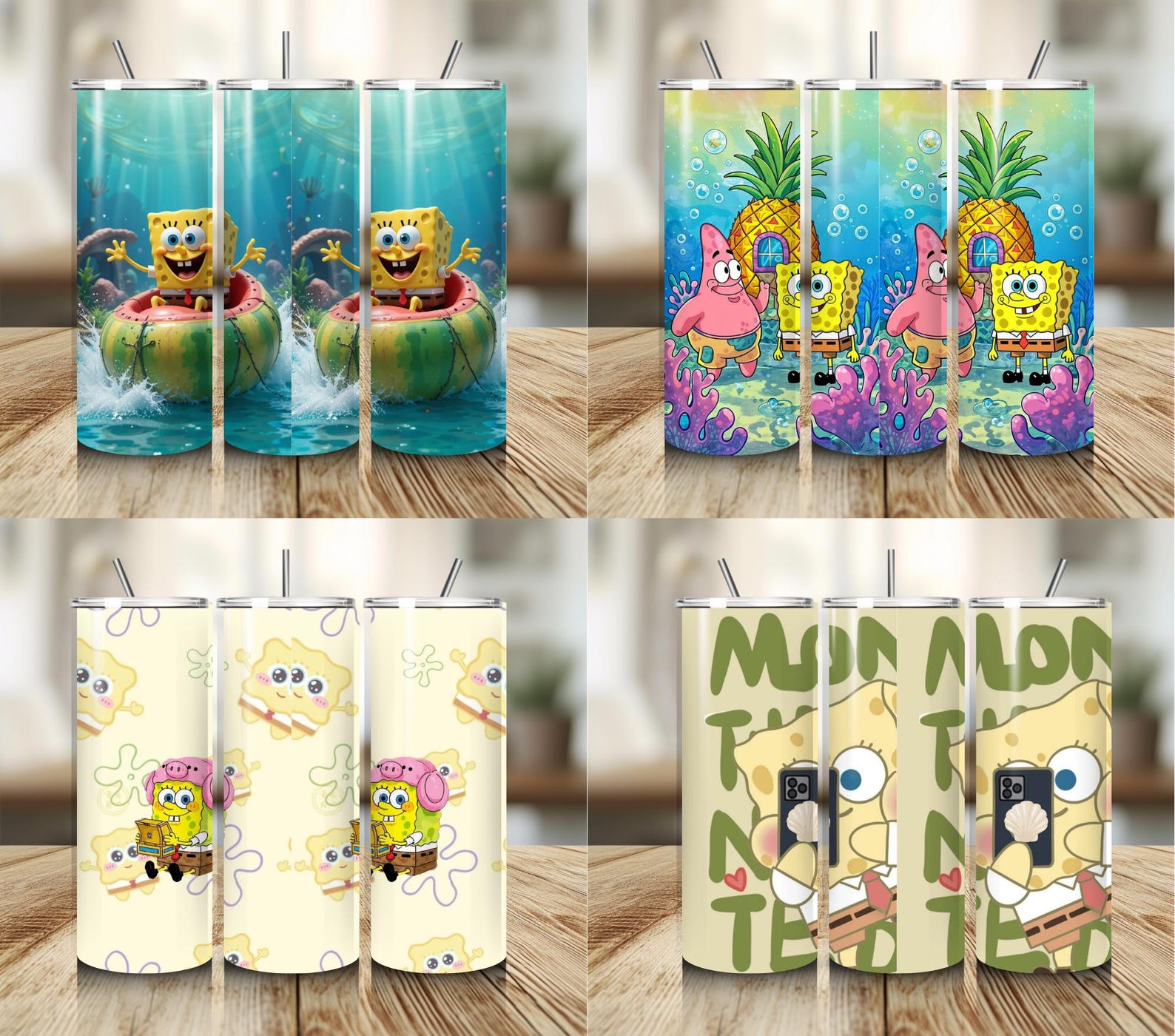 Paquete de más de 110 envoltorios para vasos de Bob, dibujos animados ...