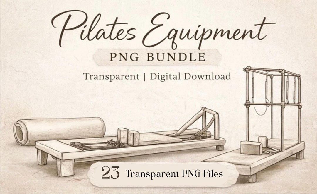 Pilates Studio PNG Bundle | Transparent Pilates Equipment Clipart ...