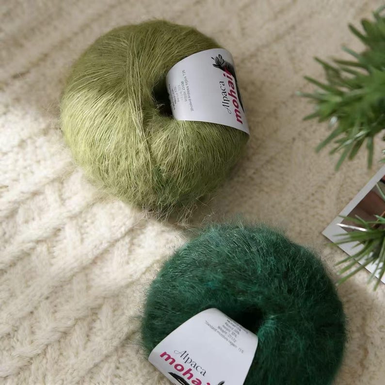 Alpaca Mohair Hand Knitting Yarn – Soft & Fluffy for Sweaters, Wraps ...
