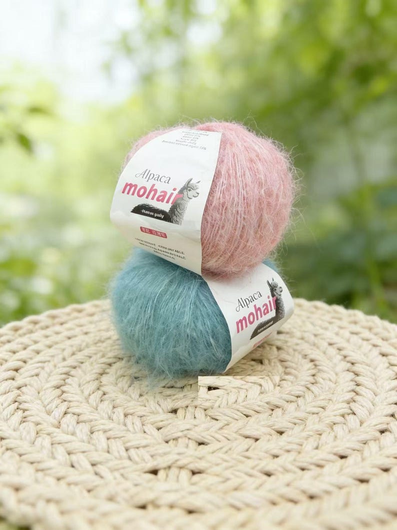 Alpaca Mohair Hand Knitting Yarn – Soft & Fluffy for Sweaters, Wraps ...