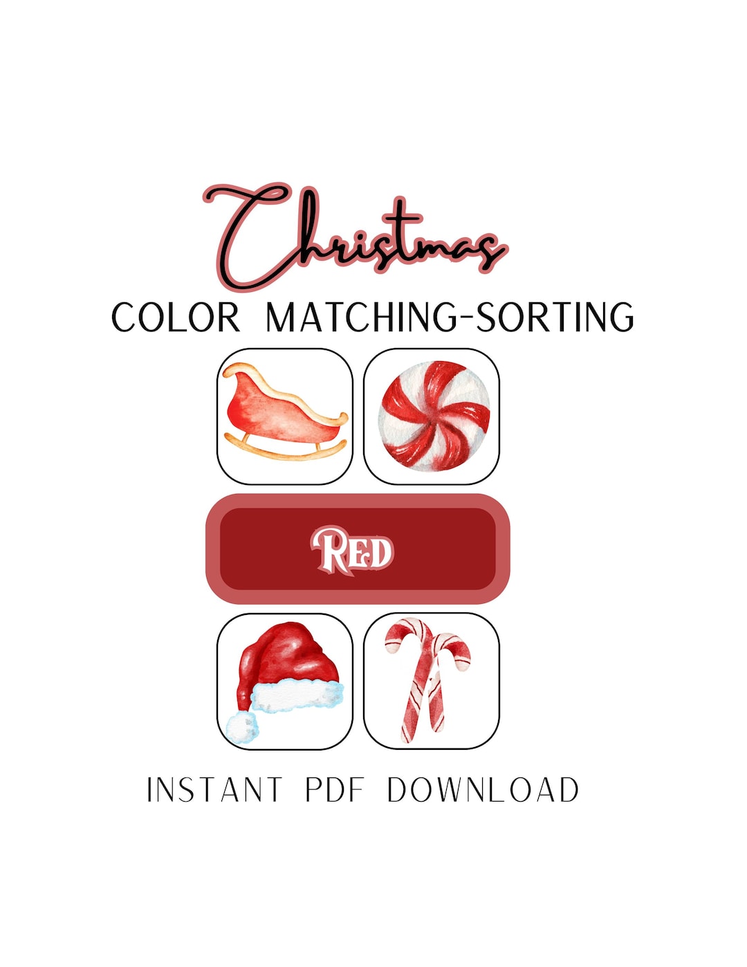Christmas Color Sorting| Color Matching| Winter Theme| Holidays| Kids ...