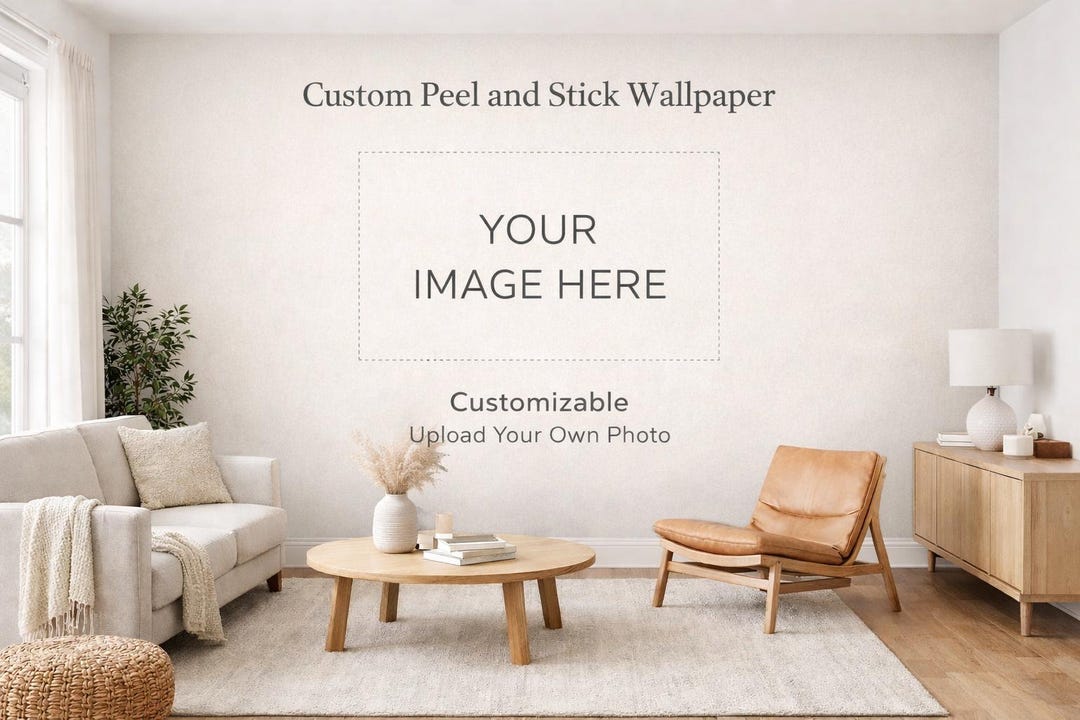 Custom Peel and Stick Wallpaper Personalized Wall Mural With Your Own ...