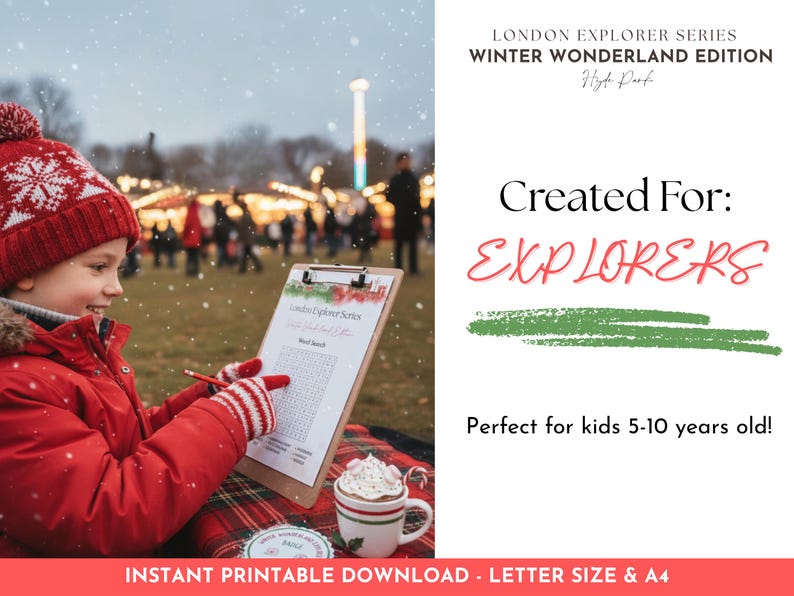 Winter Wonderland London Activity Pack | Scavenger Hunt & Word Search ...