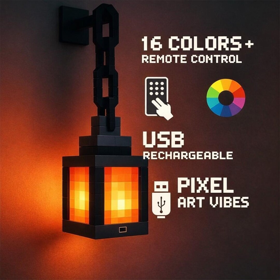 Minecraft Lantern Light Usb With Remote - Etsy