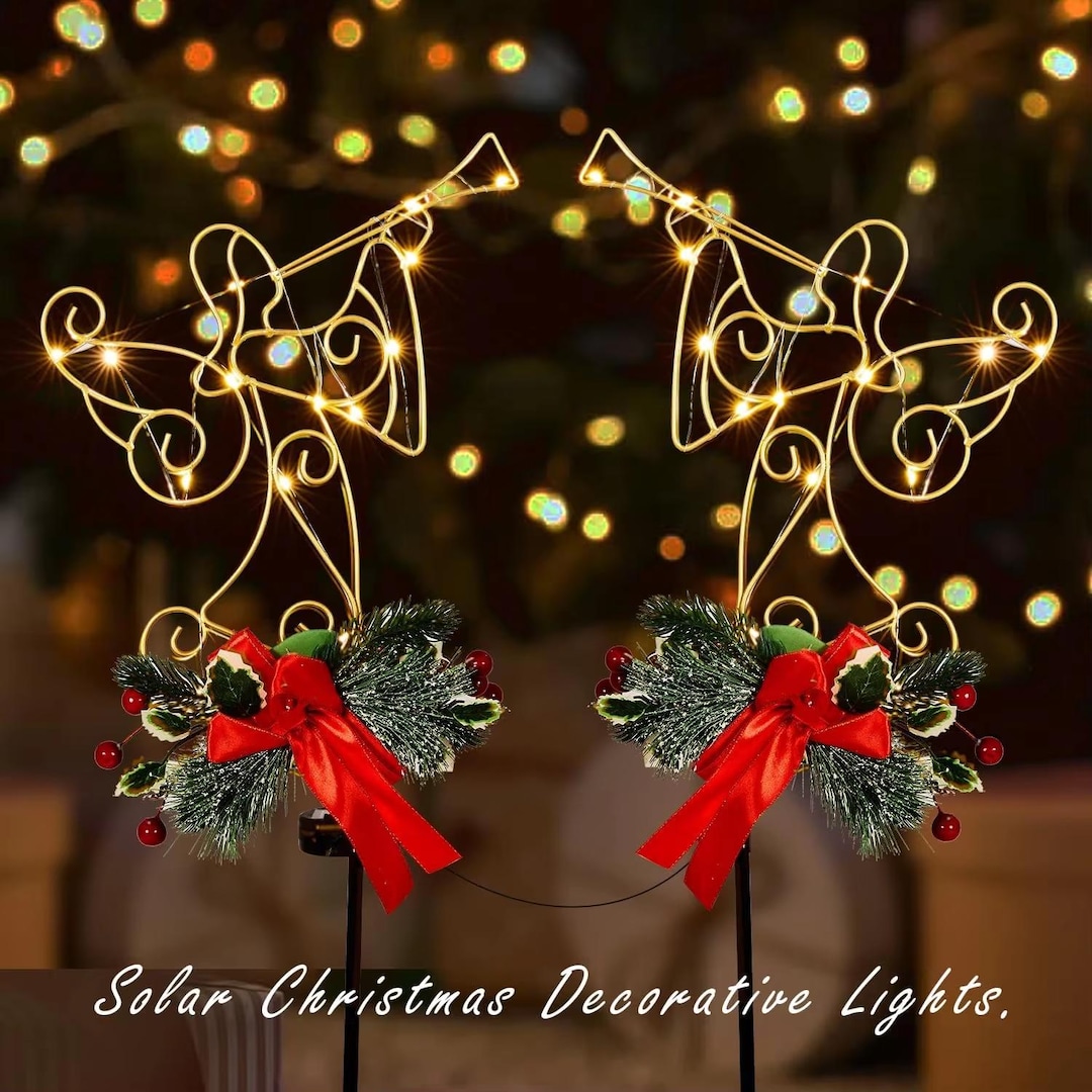 Solar Christmas Cross Stake Lights, Outdoor Holiday Decorations, Solar ...
