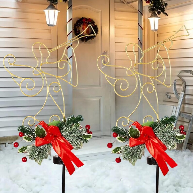 Solar Christmas Cross Stake Lights, Outdoor Holiday Decorations, Solar ...