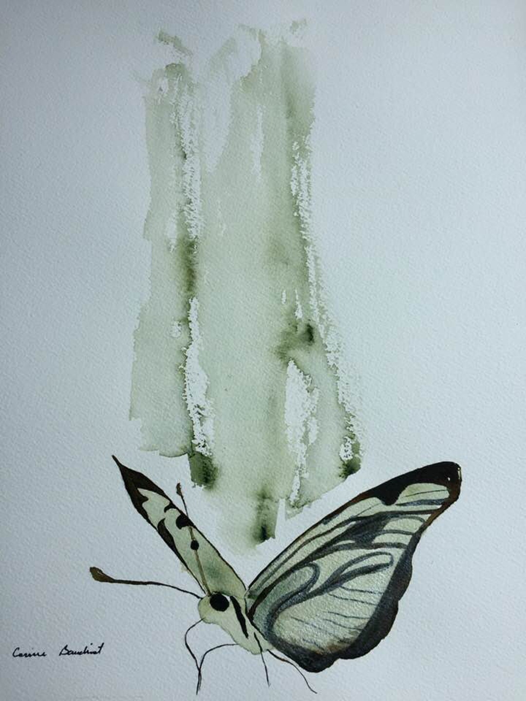 Falling Butterfly, Painted Butterfly, Original Watercolor Painting ...