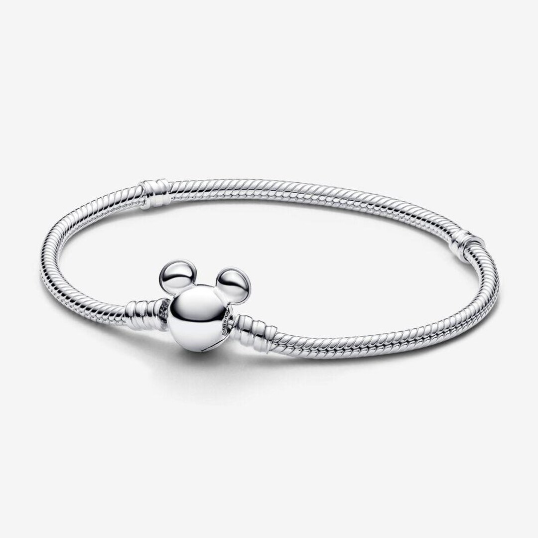 Pandora Mickey Mouse Clasp Moments Snake Chain Bracelet - Etsy