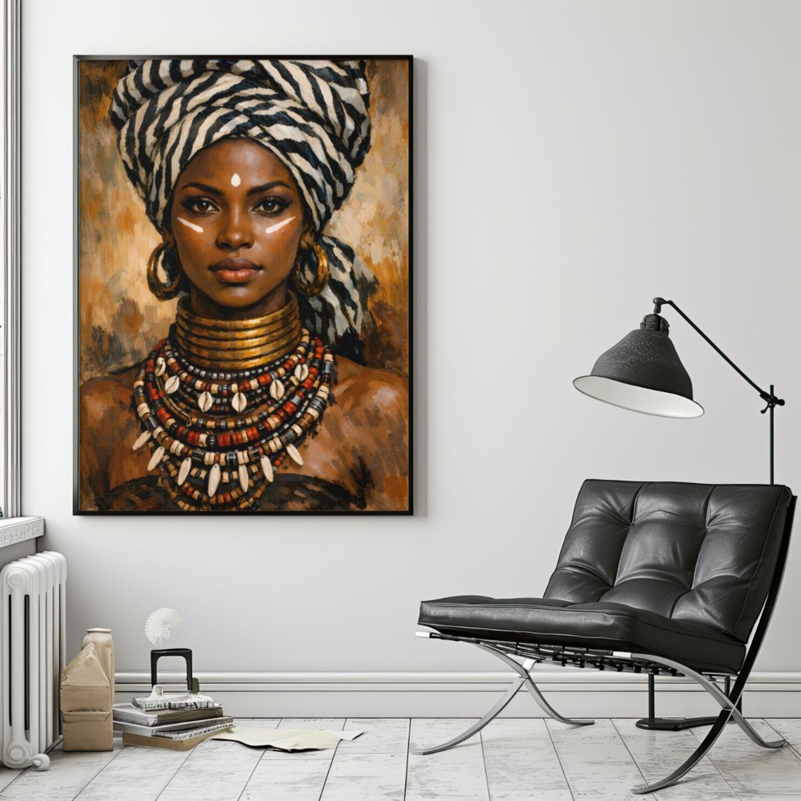 Regal African Woman Portrait | Earth Tones Fine Art (digital Download ...