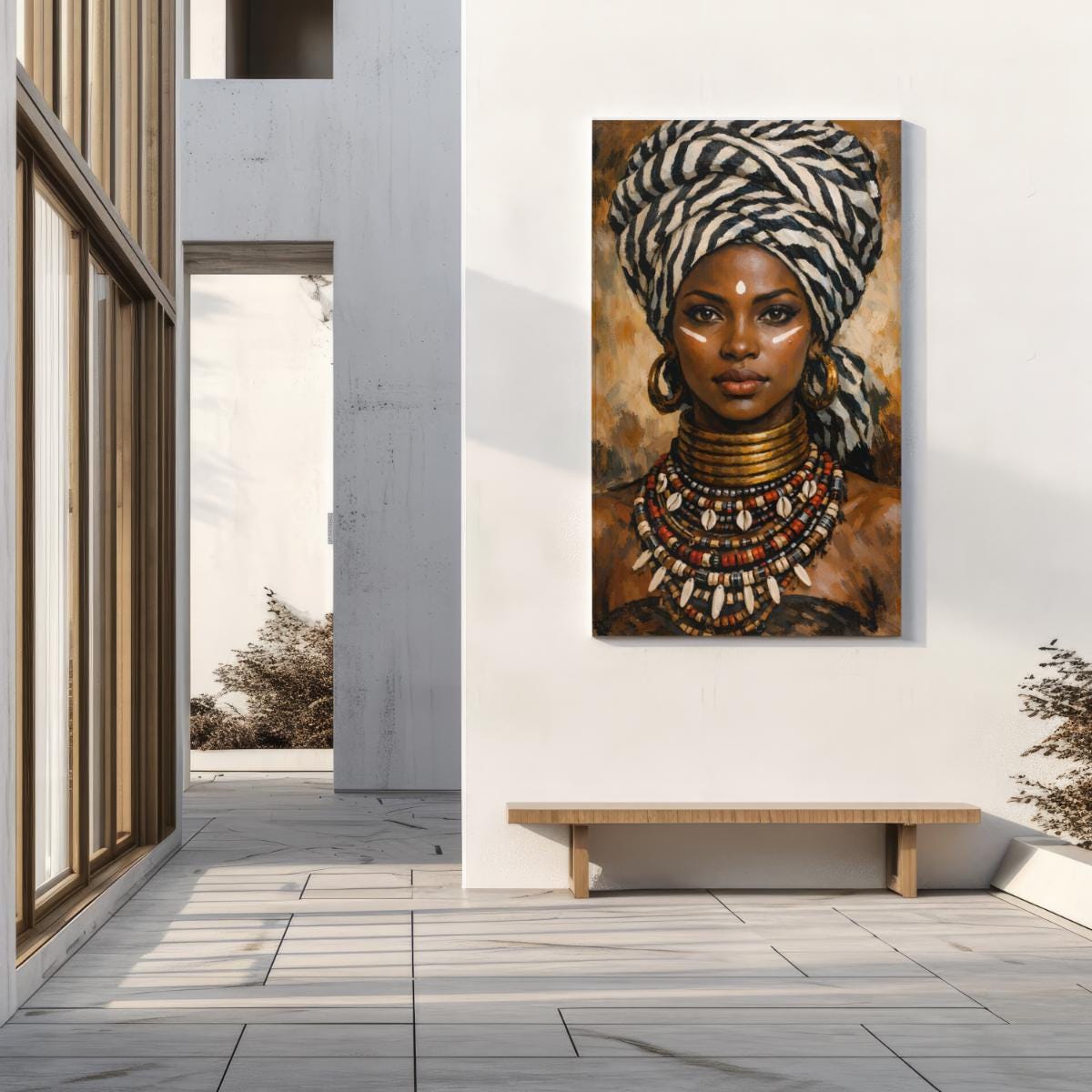 Regal African Woman Portrait | Earth Tones Fine Art (digital Download ...