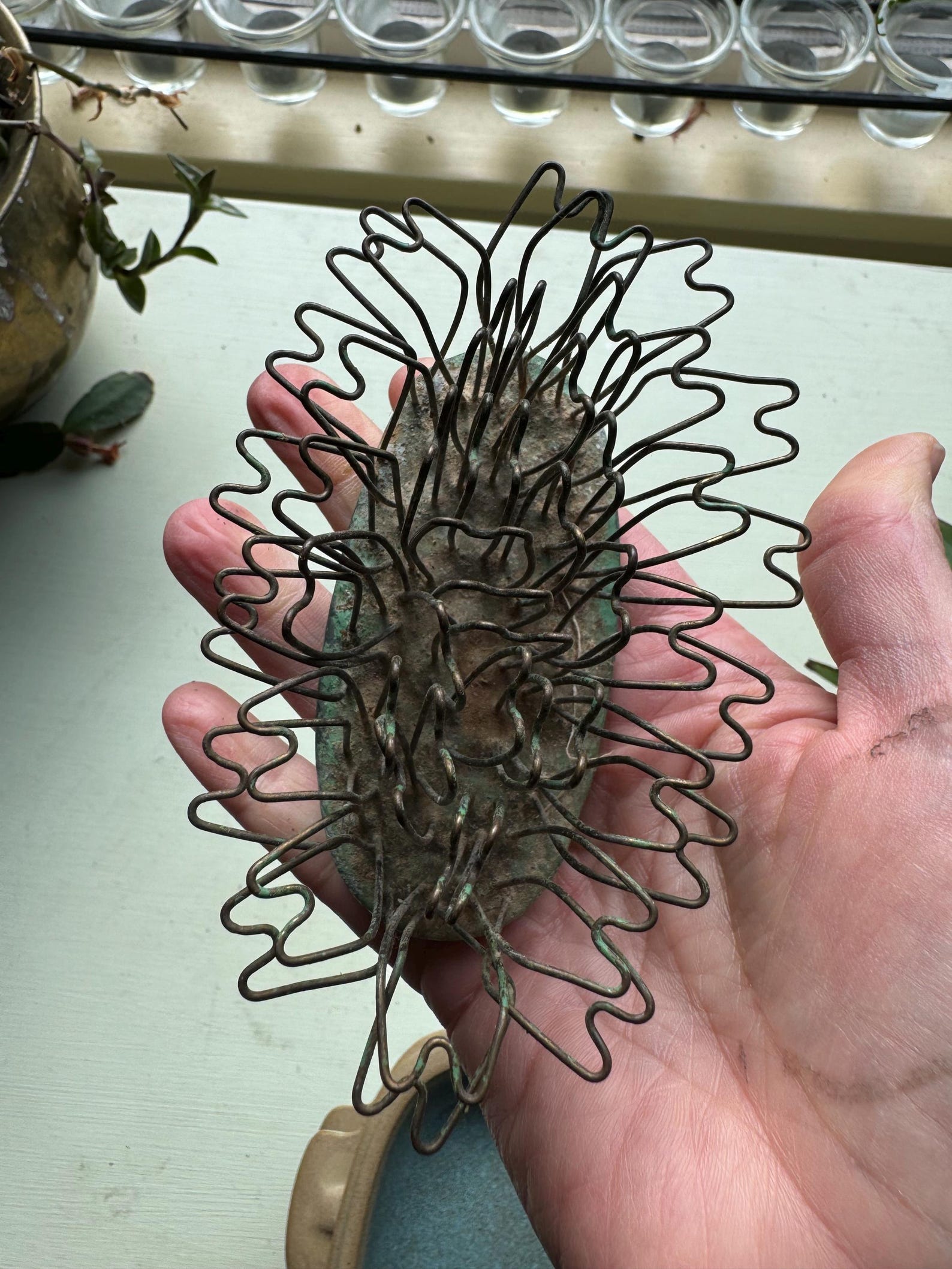 Early Wire Flower Frog by Blue Ribbon Flower Holder Co. - Etsy