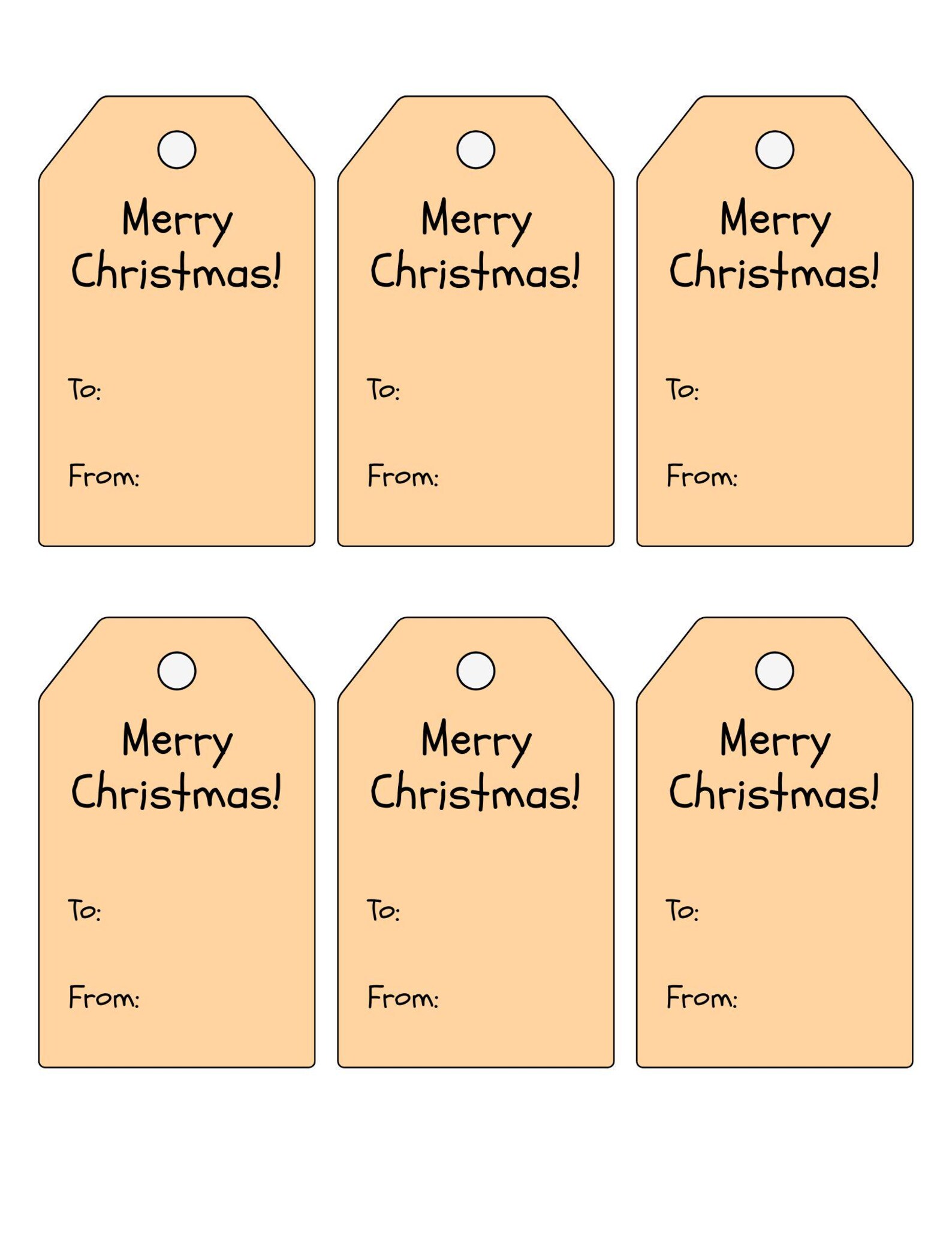 Gingerbread Holiday Tags (6) - Etsy