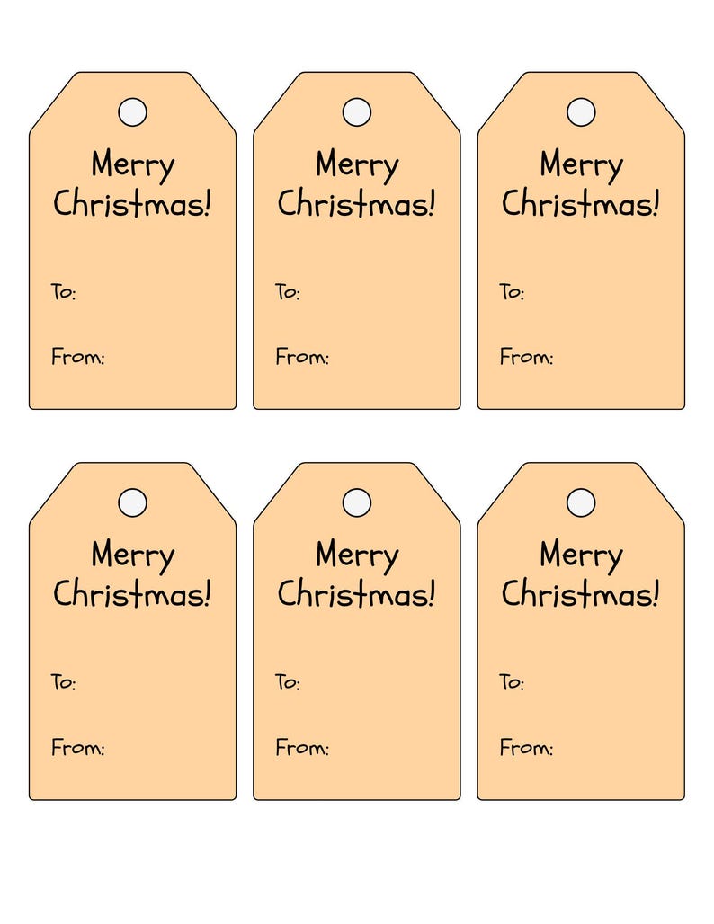 Gingerbread Holiday Tags (6) - Etsy
