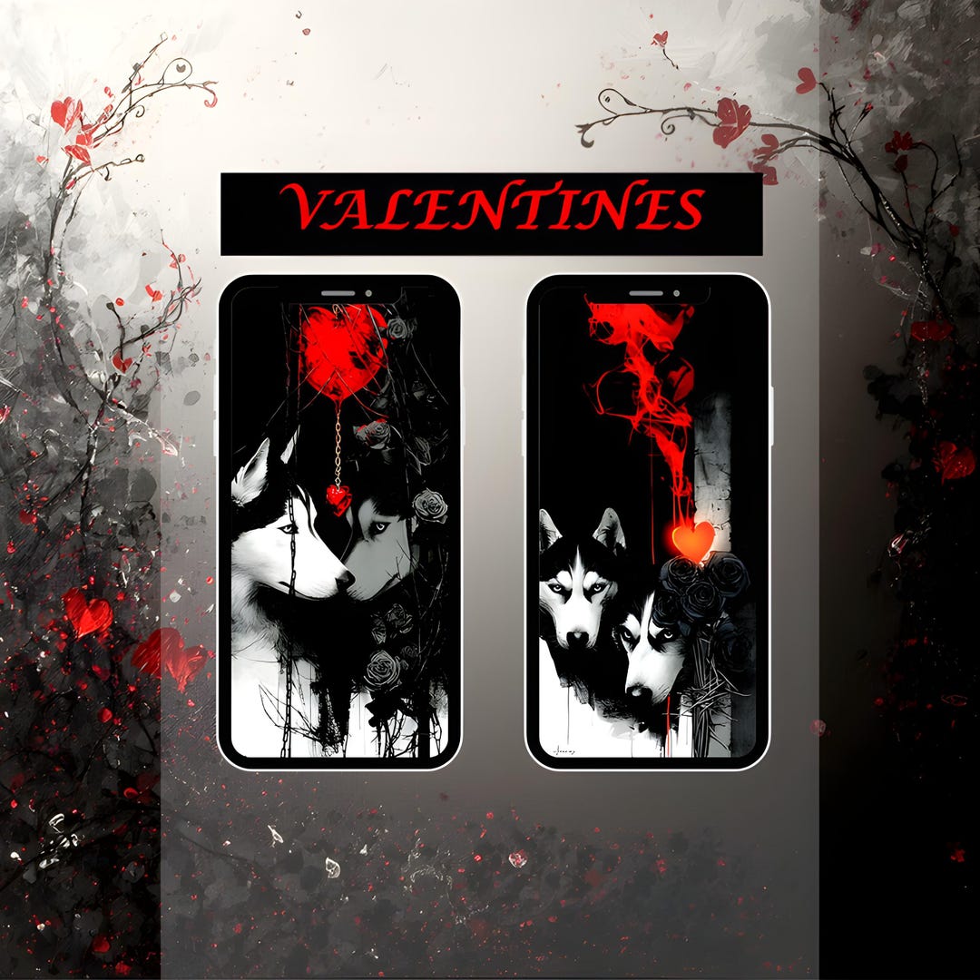 Husky Wallpaper Valentines Day | Gothic Phone Background | Dark Romance ...