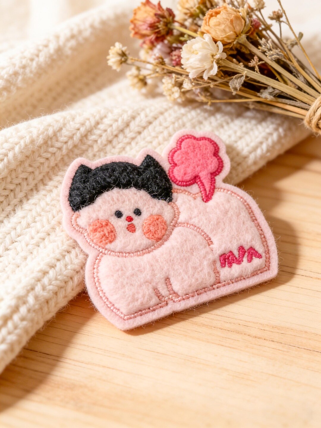Cute Felt Patch | Cartoon Embroidered Patch, Kawaii Felt Sticker for ...