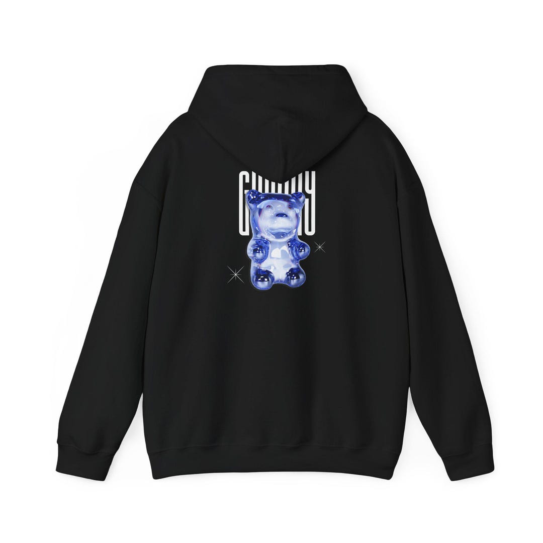 Blue Gummy Bear Hoodie | Neon Candy Graphic, Retro Vaporwave - Etsy