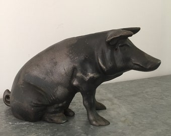 Cast iron piggy bank | Etsy