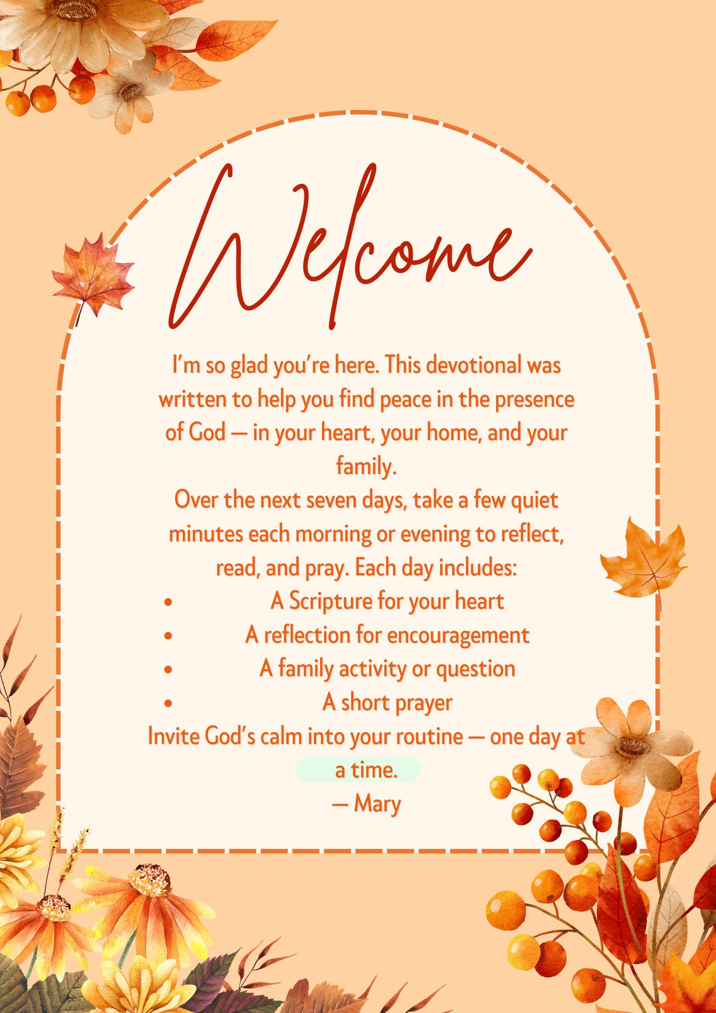 7 Days of Peace Christian Devotional | Faith Journal | Encouragement ...