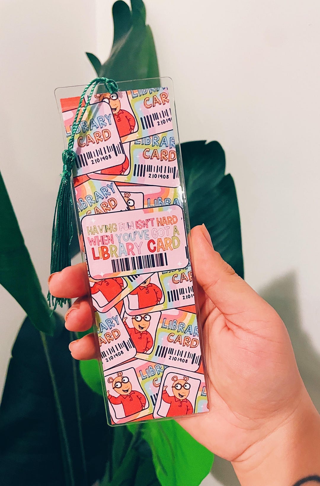 Arthur Library Card Bookmark - Etsy