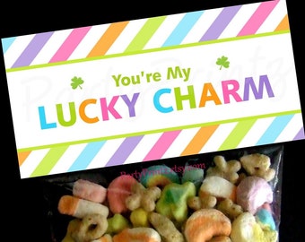 INSTANT DOWNLOAD Printable Treat Bag Toppers Lucky | Etsy